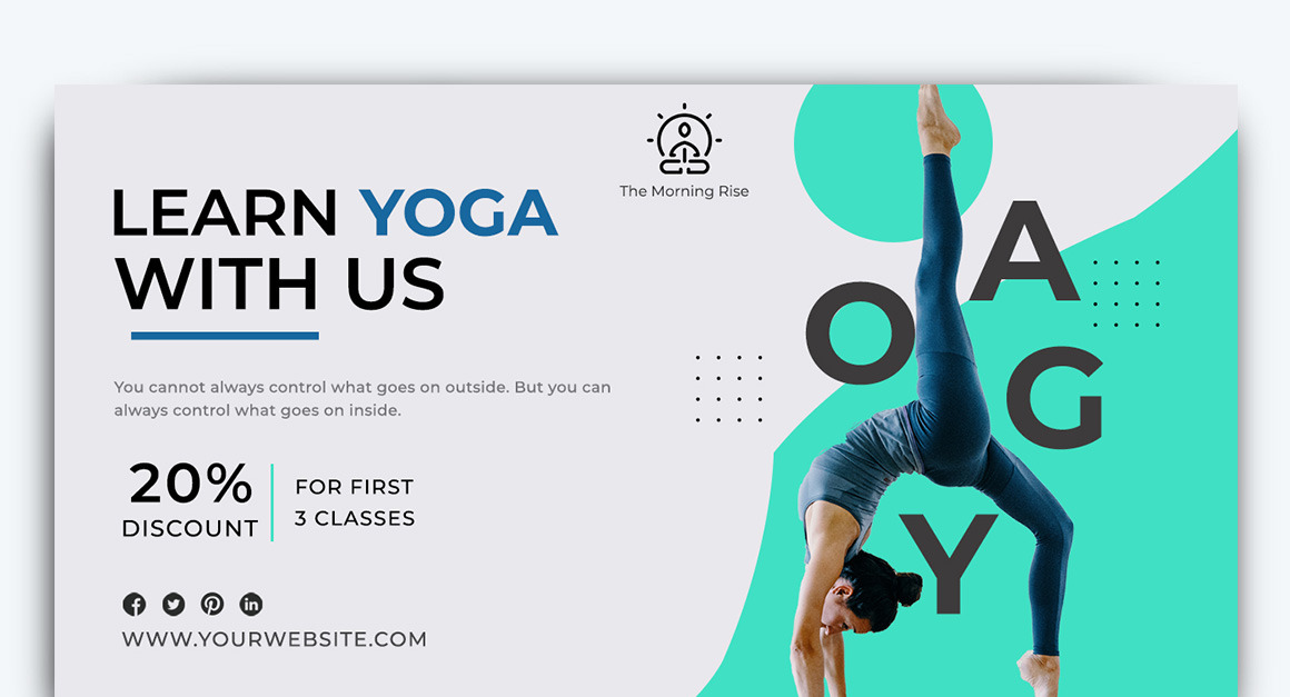 Yoga and Meditation YouTube Thumbnail Design Template-22