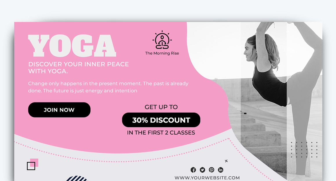 Yoga and Meditation YouTube Thumbnail Design Template-24
