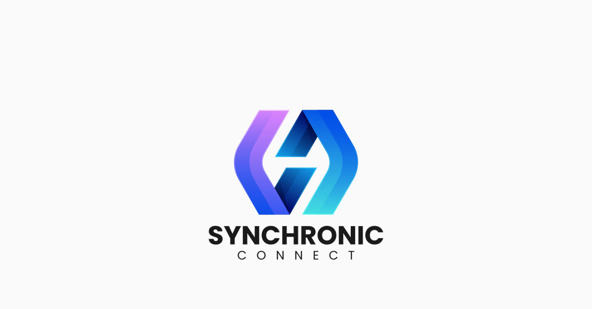 Sync Connect Gradient Logo Style #283646 - TemplateMonster