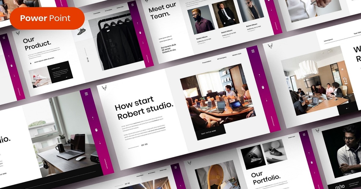 Robert – İş PowerPoint Şablonu #283898 - TemplateMonster