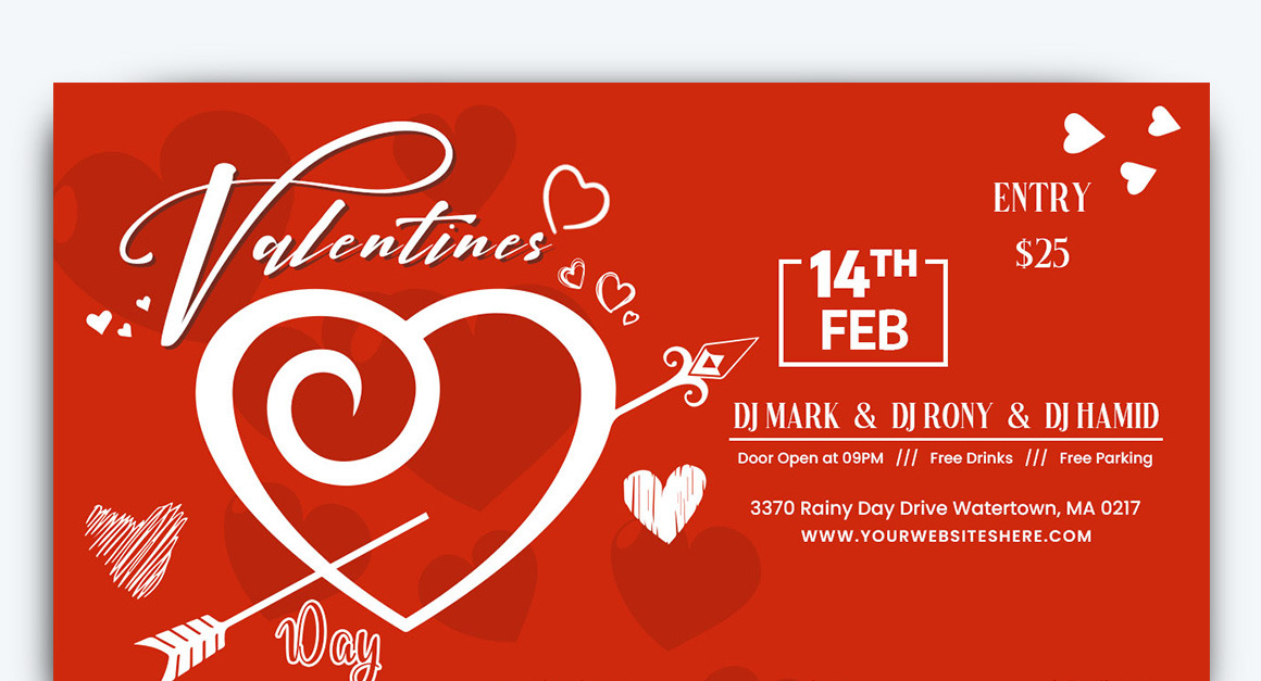 Valentines Day YouTube Thumbnail Design -04 - TemplateMonster