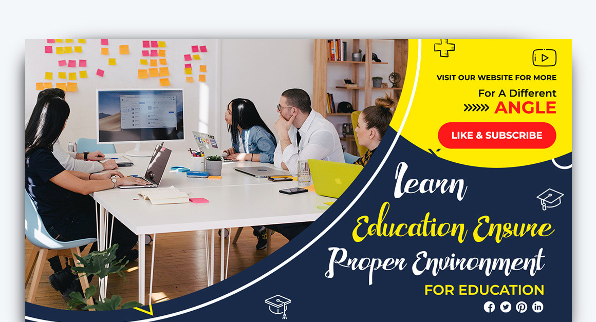 Education YouTube Thumbnail Design -011 - TemplateMonster