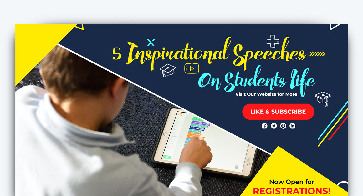 Education YouTube Thumbnail Design -012 - TemplateMonster