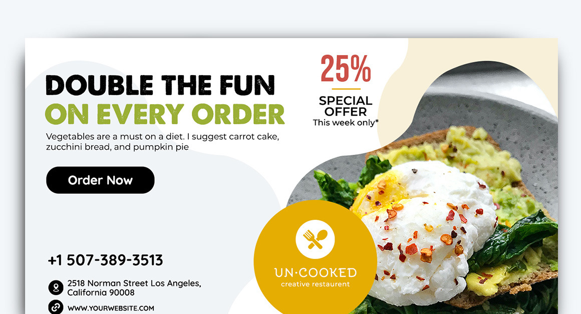 Conception de vignettes YouTube pour restaurants et aliments -008