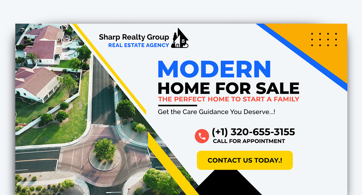 Real Estate YouTube Thumbnail Design -001 - TemplateMonster