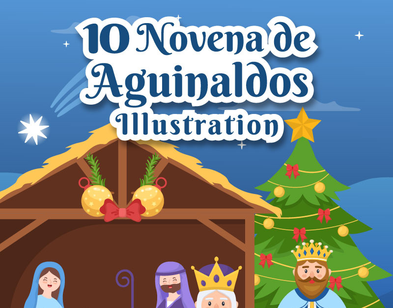 10 Novena De Aguinaldos Holiday Illustration