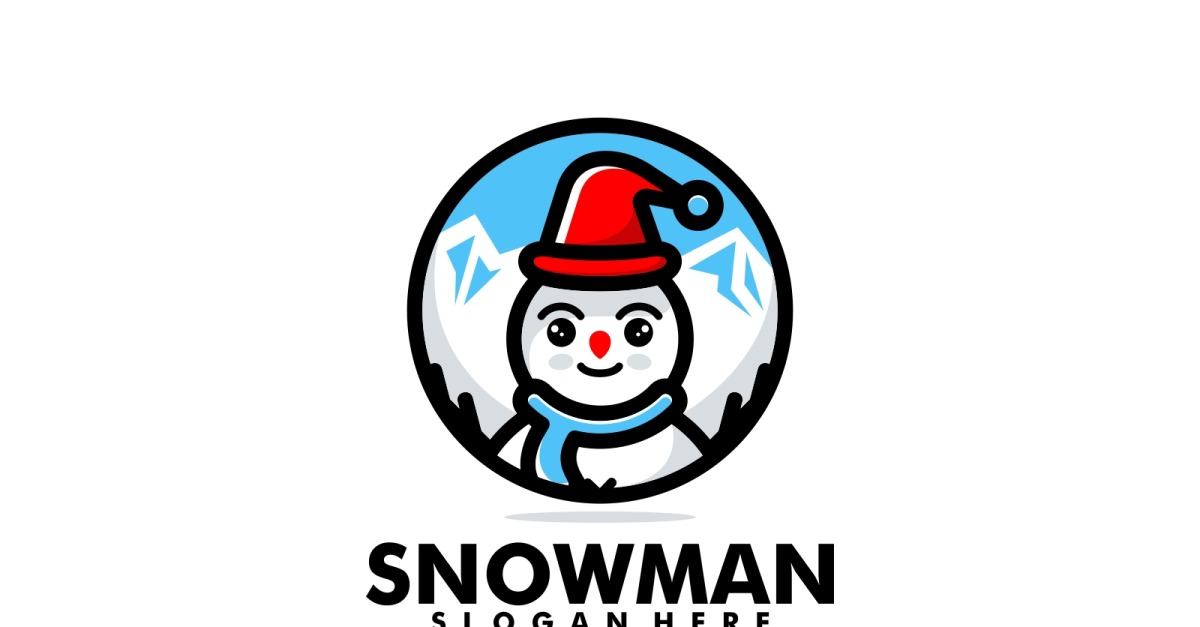 Snowman Cartoon Logo Style #284563 - TemplateMonster