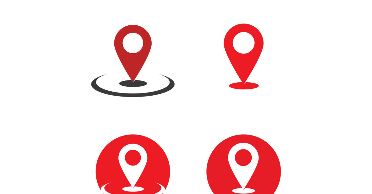 Konum Noktası Simge Vektör Çizim V22 - TemplateMonster