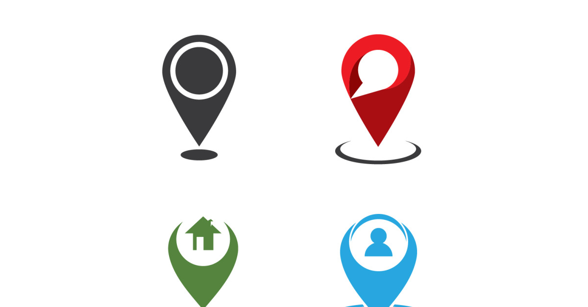 Location Point Icon Vector Illustration V21 - TemplateMonster
