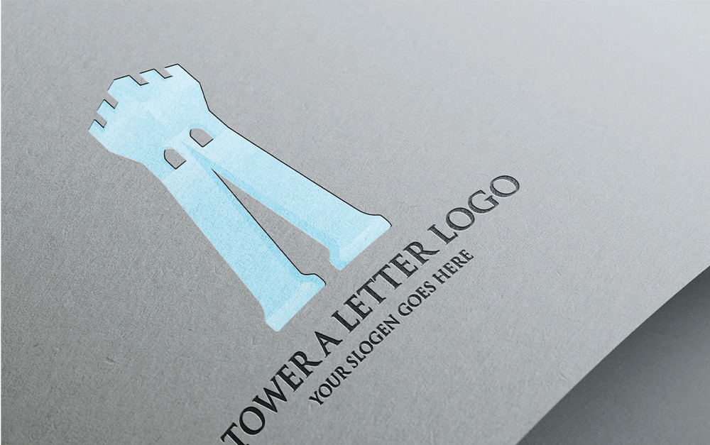 Plantilla de logotipo de torre de letra A mínima y moderna