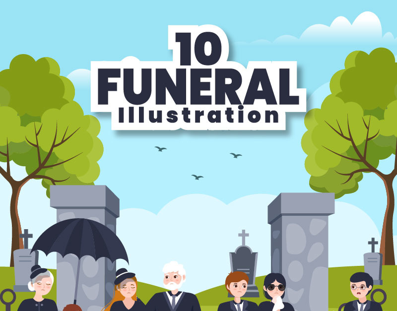 10 Funeral Ceremony Illustration #285313 - TemplateMonster