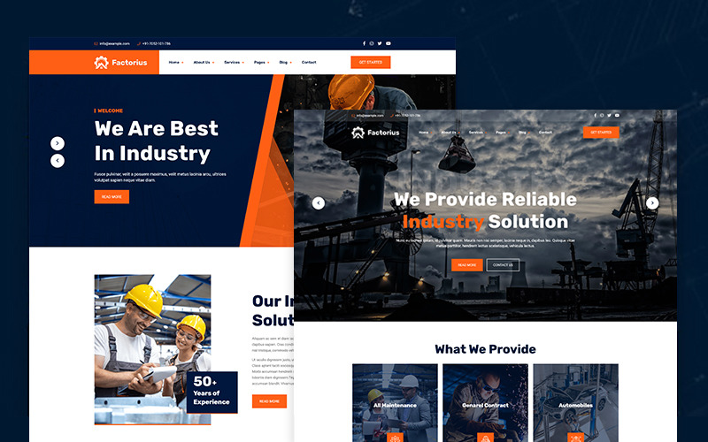 Factorius - Industrial HTML Template - TemplateMonster