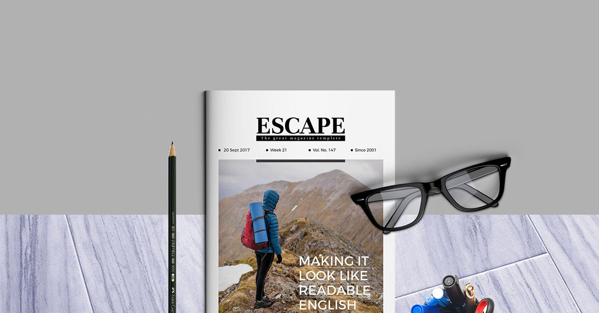 Arquivo Indesign de Modelo de Revista Moderna