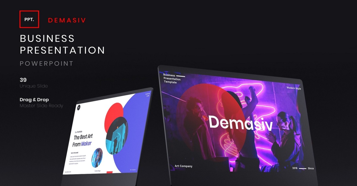 Demasiv – Biznes Szablony prezentacji PowerPoint