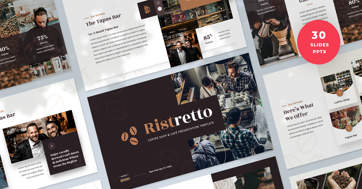 Coffee Shop and Cafe Presentation PowerPoint Template