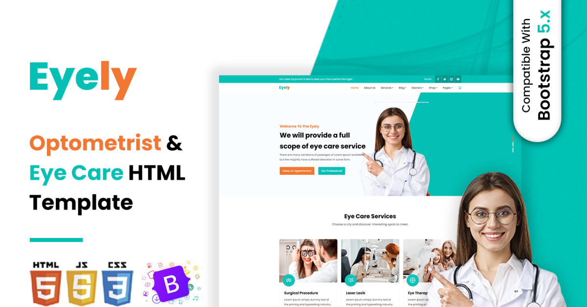 Eyely | Optometrist & Eyecare HTML Template