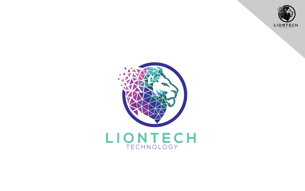 Modern Lion Tech Logo Template #285945 - TemplateMonster