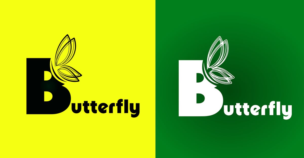 Butterfly Logo Design with the B letter and Butterfly shape for Free