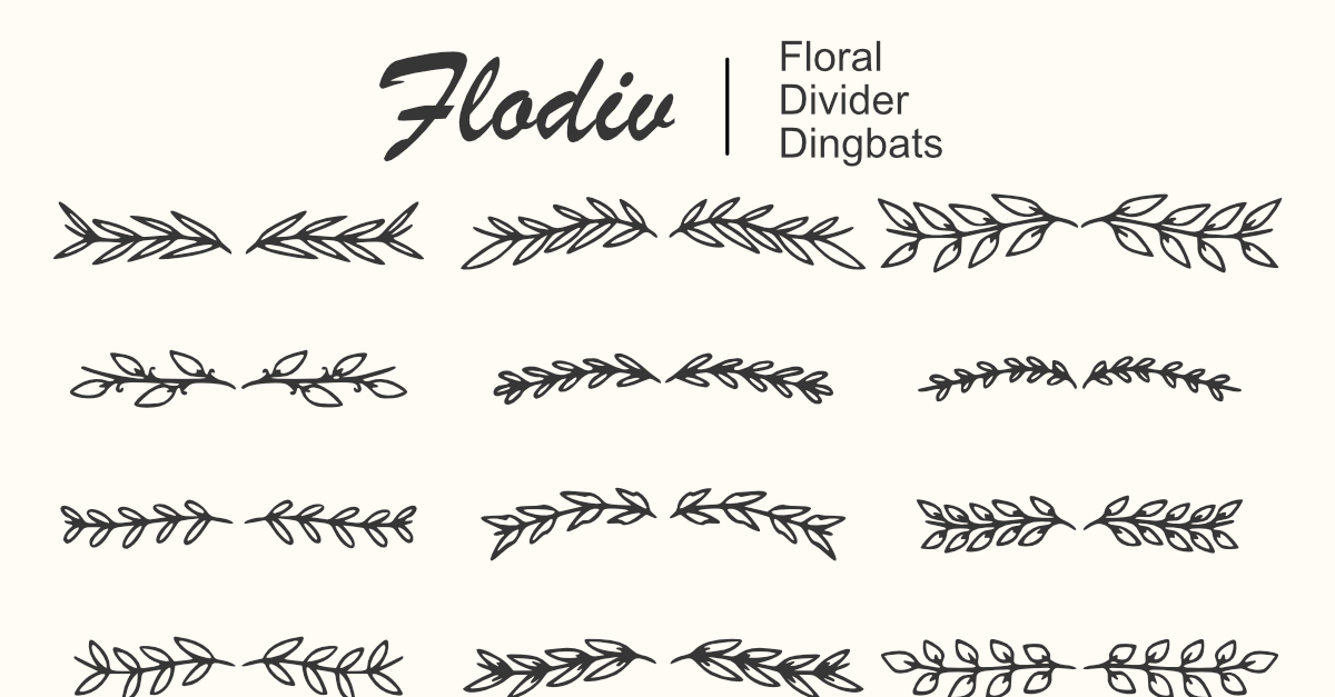 Flodiv - Divider Floral Dingbat Yazı Tipi - TemplateMonster