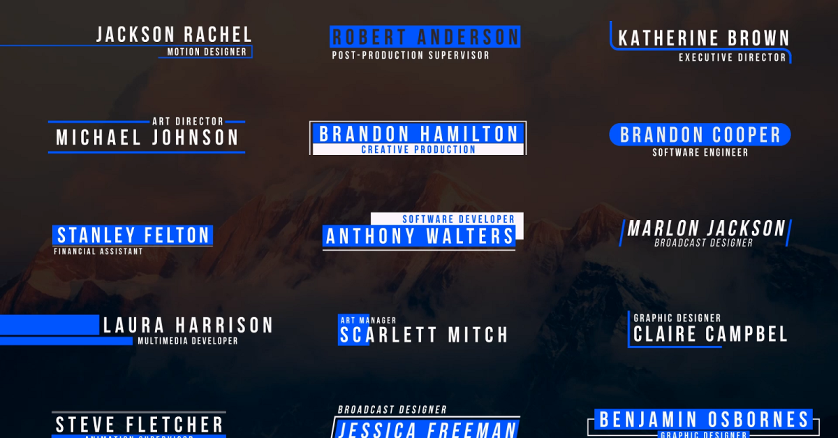 15 Modern Lower Thirds - Corporate After Effects Templates