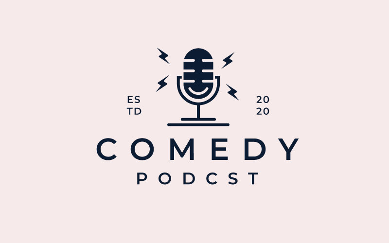 Retro Microphone Podcast Logo Design Inspiration