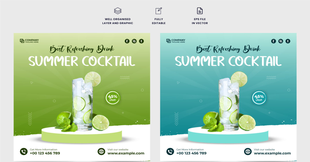 Cocktail sale and promotion template - TemplateMonster