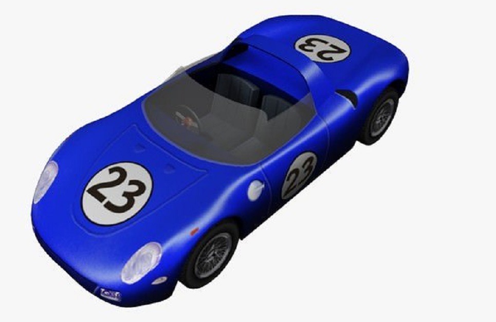 Slot Car Blue SG v1 modelo 3d #286236 - TemplateMonster