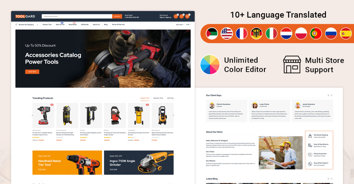 Toolgard - Mega Tools Store Prestashop Responsive Theme