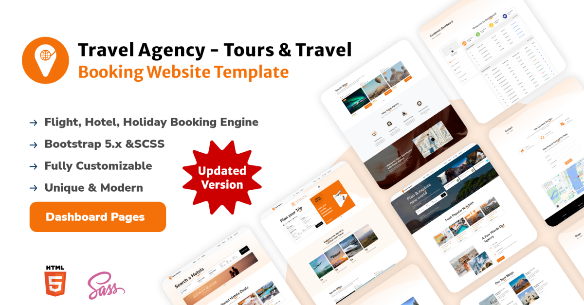 Travel Agency - Tours & Travel Booking Website Template