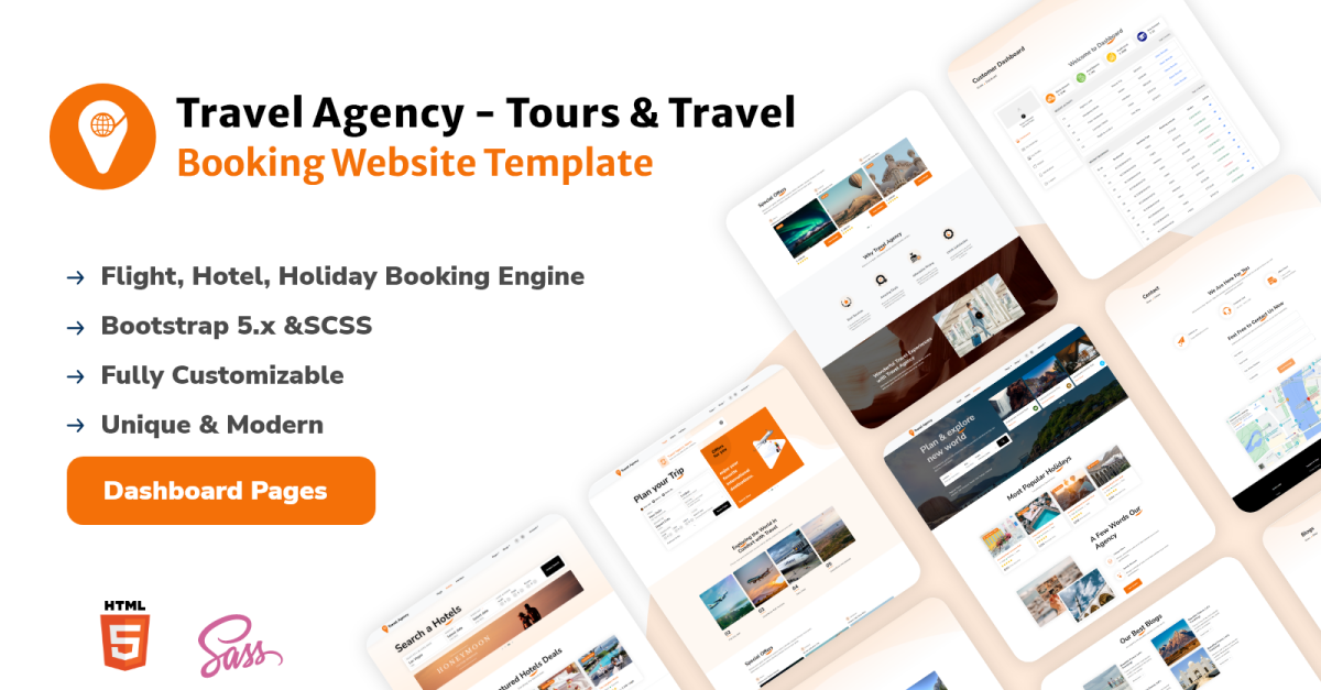 Travel Agency - Tours & Travel Booking Website Template