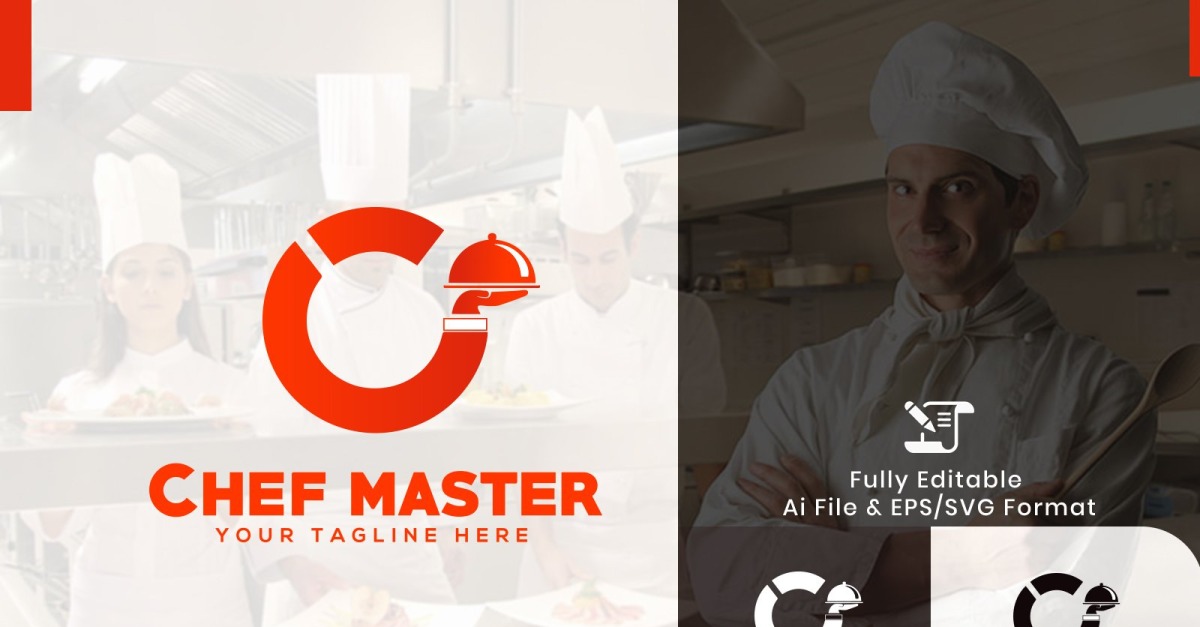 Plantilla de logotipo de marca Chef Master - TemplateMonster