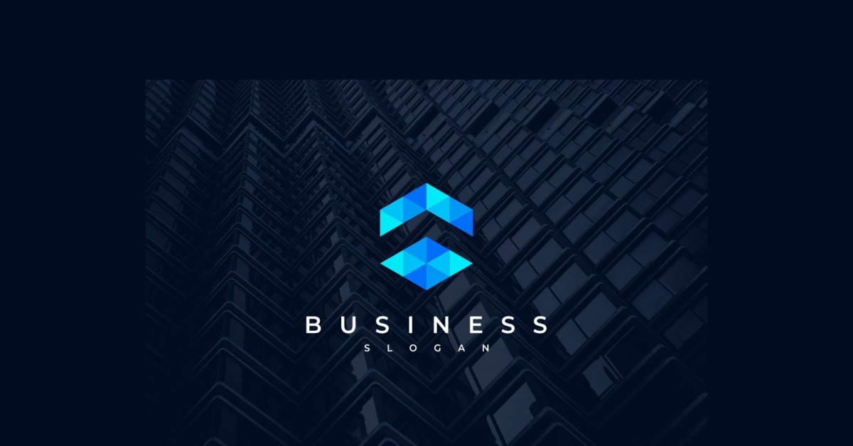 Hexagon Arrow Up Pixel Triangle Colorful Logo