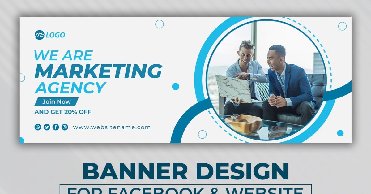Marketing Agency Banner Template Design - TemplateMonster