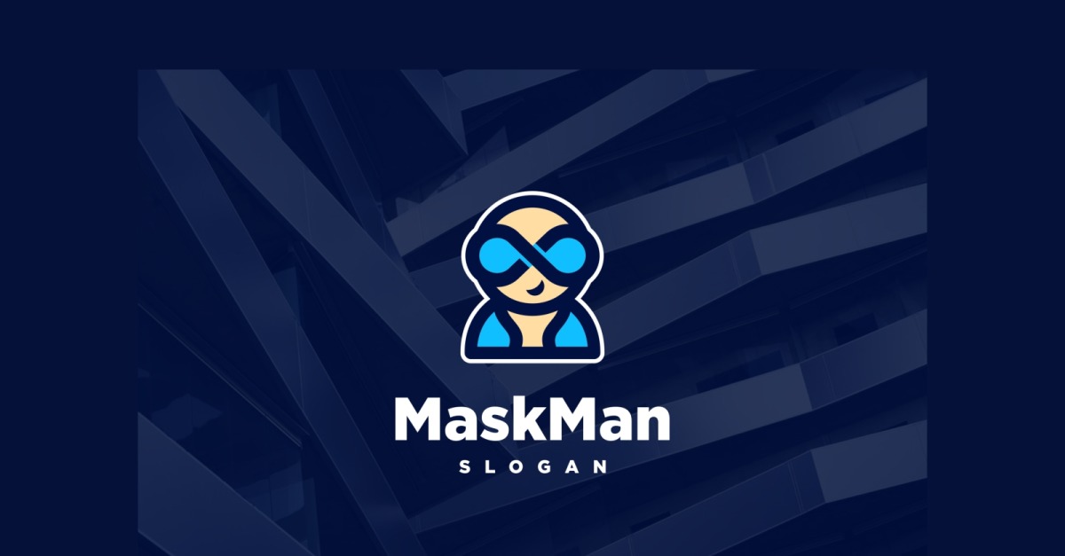 Maske Adam Maskot Süper Kahraman Infinity Logosu