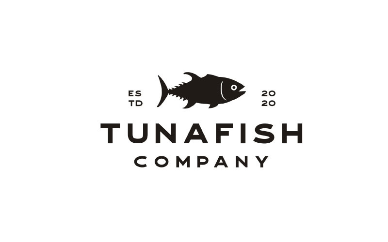 Thon Fish Silhouette Logo Design Inspiration Vecteur