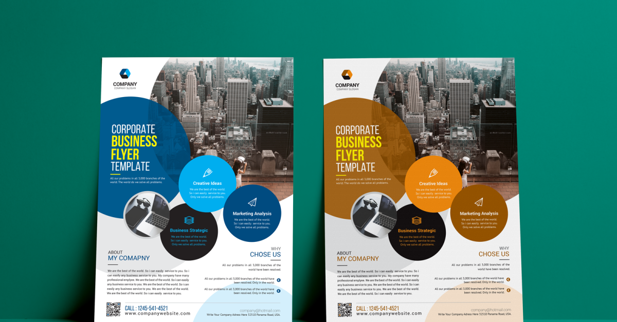 Company Project Business Flyer V.039 - TemplateMonster