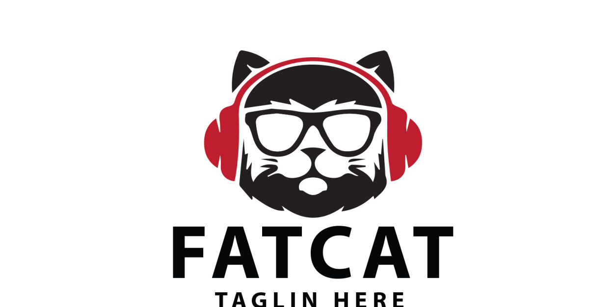 Dj Cat Logo Premium Vector | Cute Cat DJ Playing Music Cartoon Vector