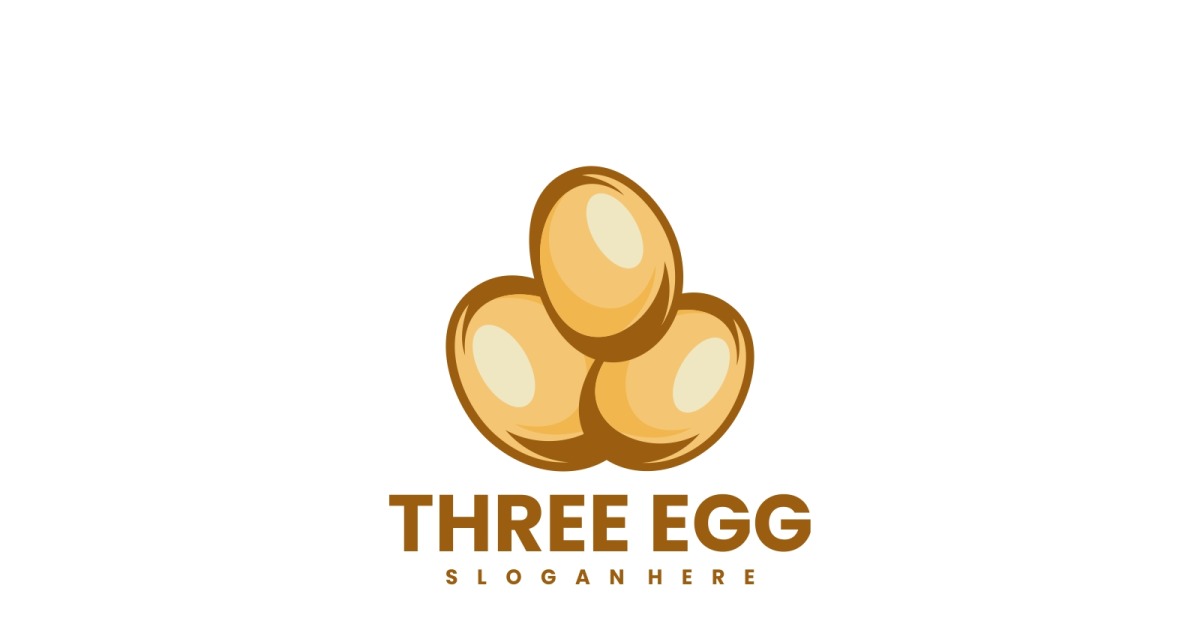 Three Eggs Logo EGG Circle Letter Logo Design With Circle And Ellipse
