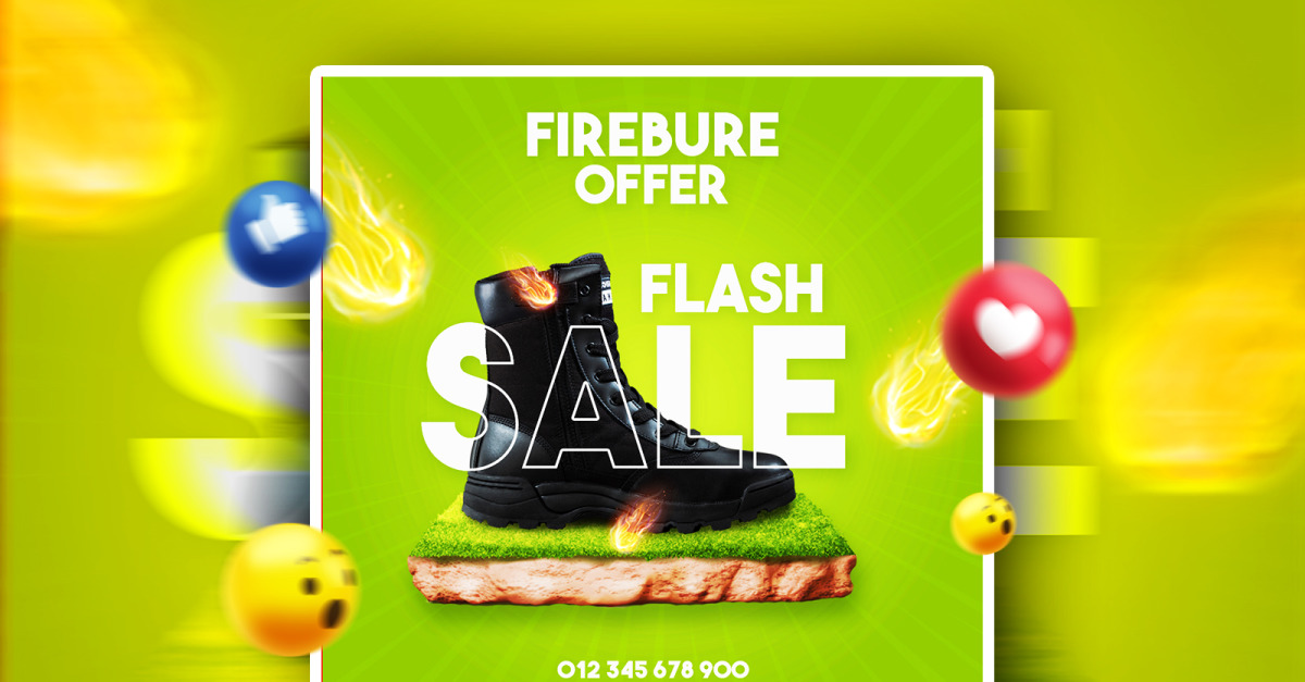 Flash Sale Social Media promotional Ads Banner