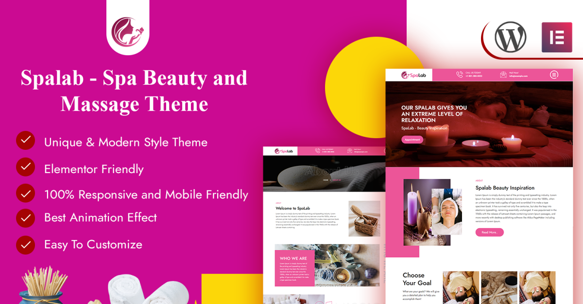 Spalab - Thème WordPress Spa Beauté et Massage
