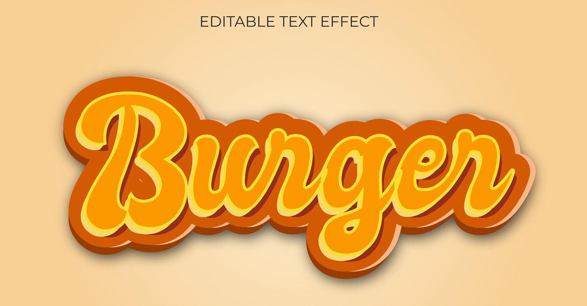 Burger Word ile Düzenlenebilir Metin Efekti Tasarımı