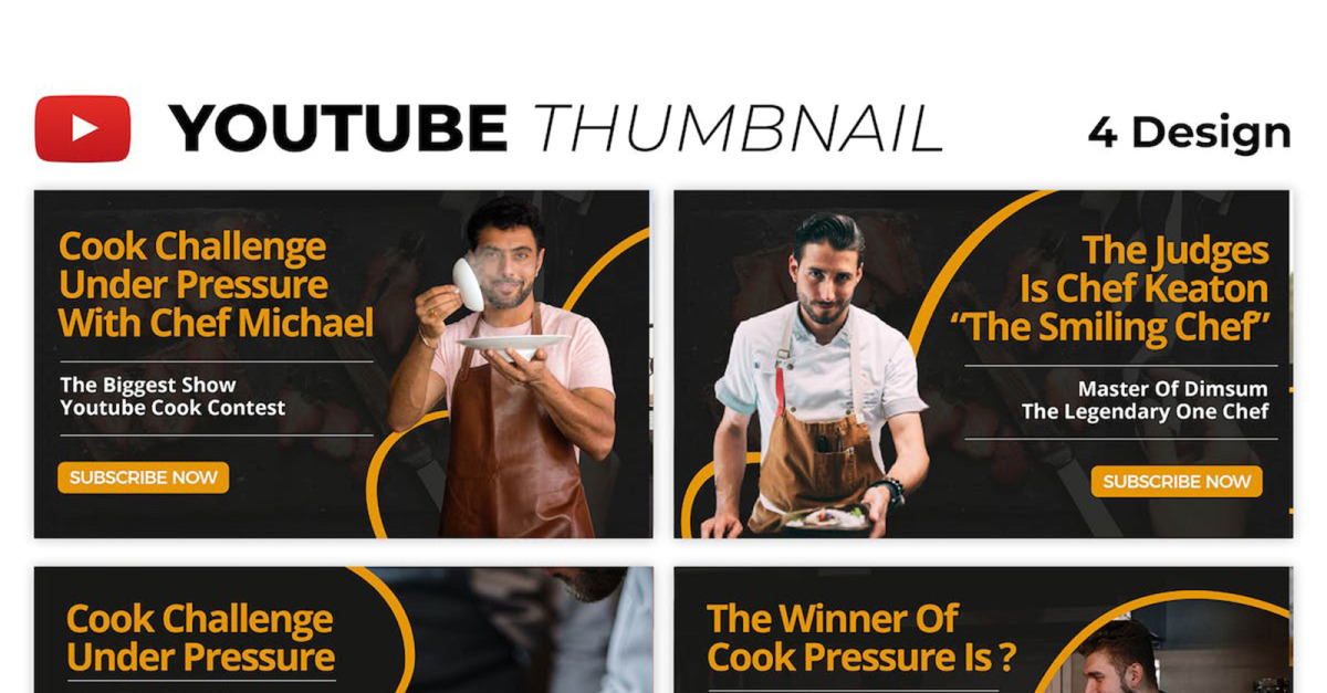 Cook Youtube Thumbnail Template #286842 - TemplateMonster