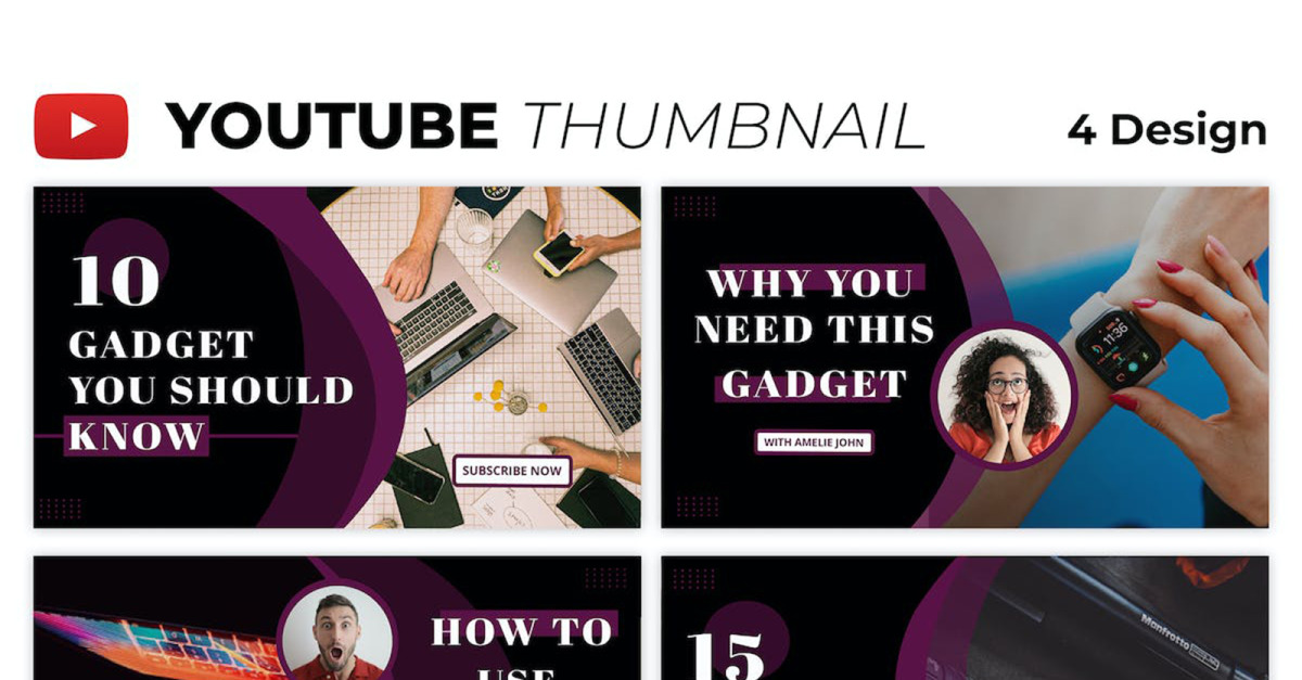 Gadget Theme Youtube Thumbnail Template - TemplateMonster