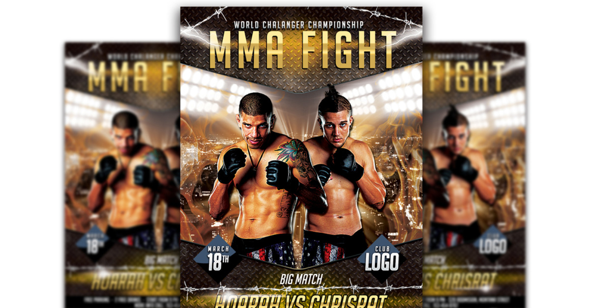 UFC - Modèle de flyer de combat MMA #5 - TemplateMonster