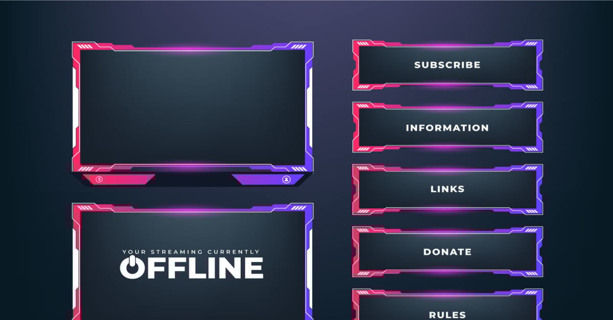 Futuristic gaming overlay template #287093 - TemplateMonster