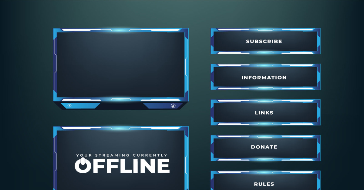 Gaming frame and streaming template #287097 - TemplateMonster