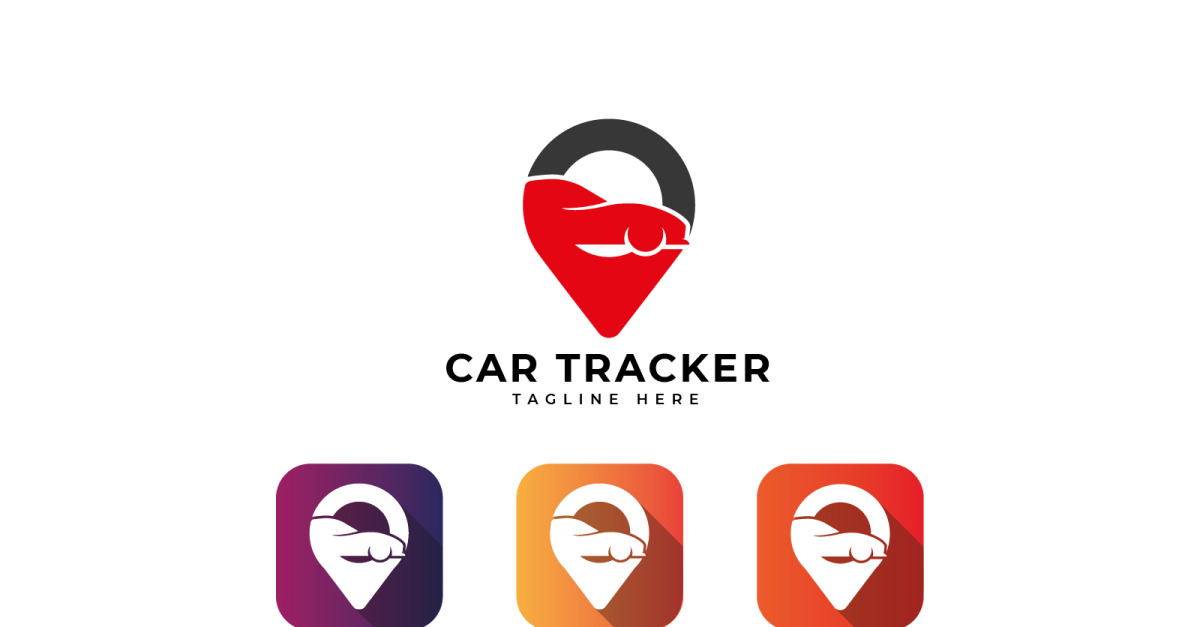 Car navigation or car tracker logo design template car navigation