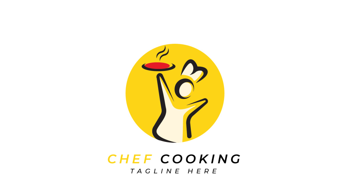 Chef logo design template for restaurants business