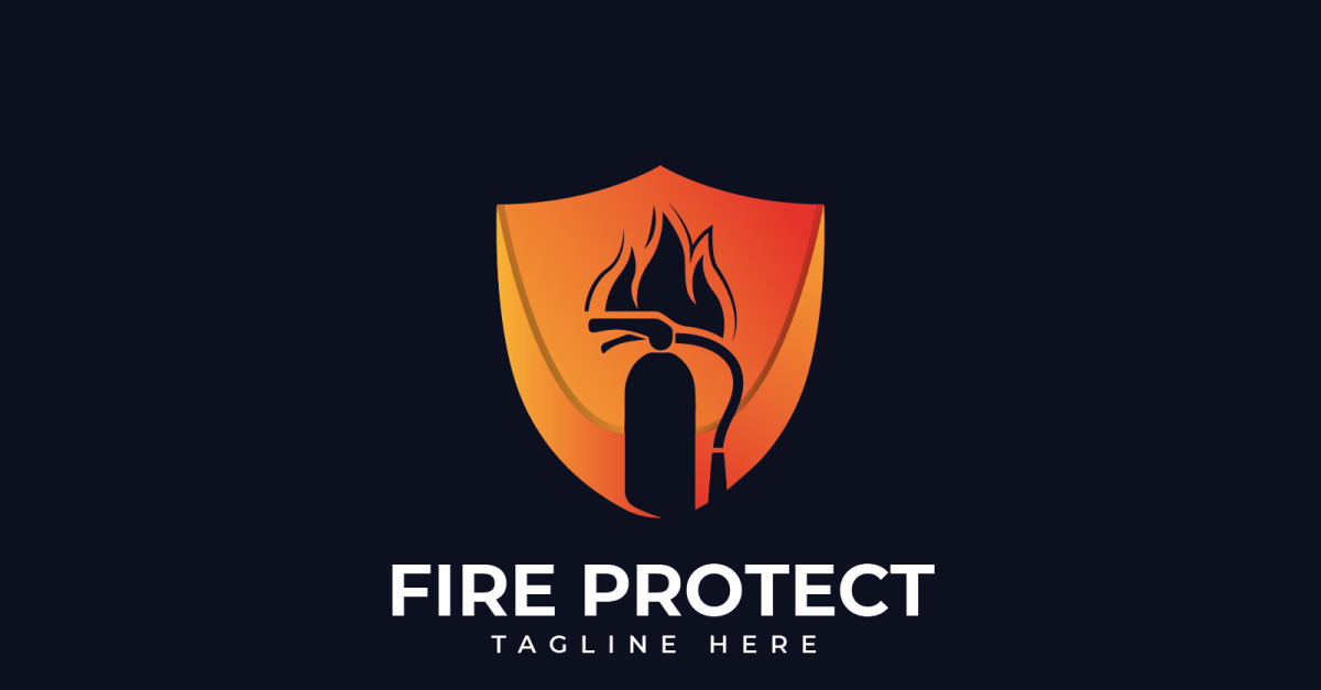 Fire protect logo design template #287267 - TemplateMonster