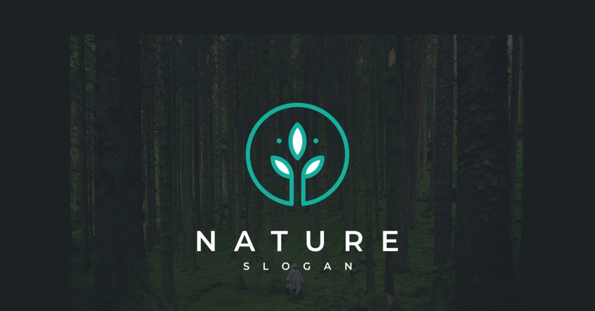 Plant Leaf Organic Green Circle Logo - TemplateMonster